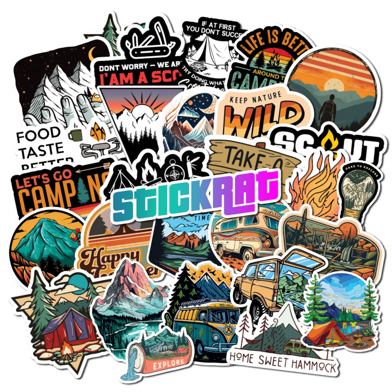 Camping Stickers Pack - Stickrat